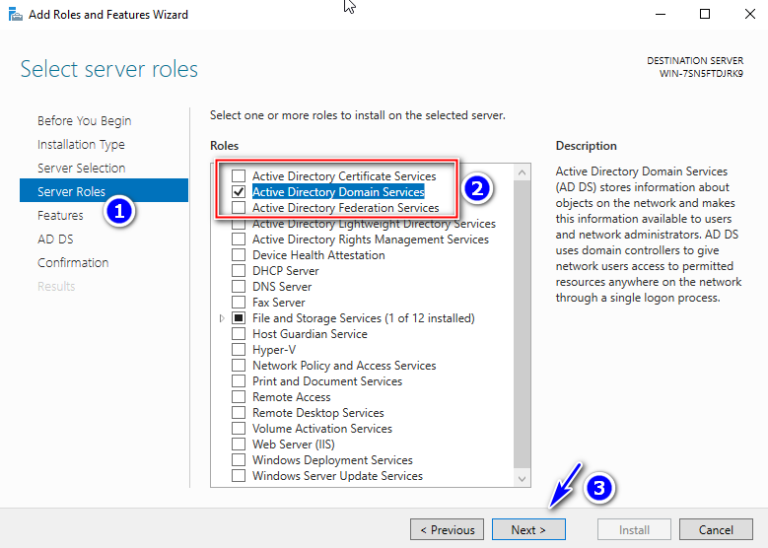 Active Directory Domain Services trên Windows Server 2022