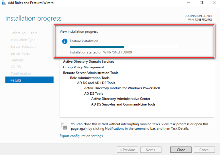 Active Directory Domain Services trên Windows Server 2022