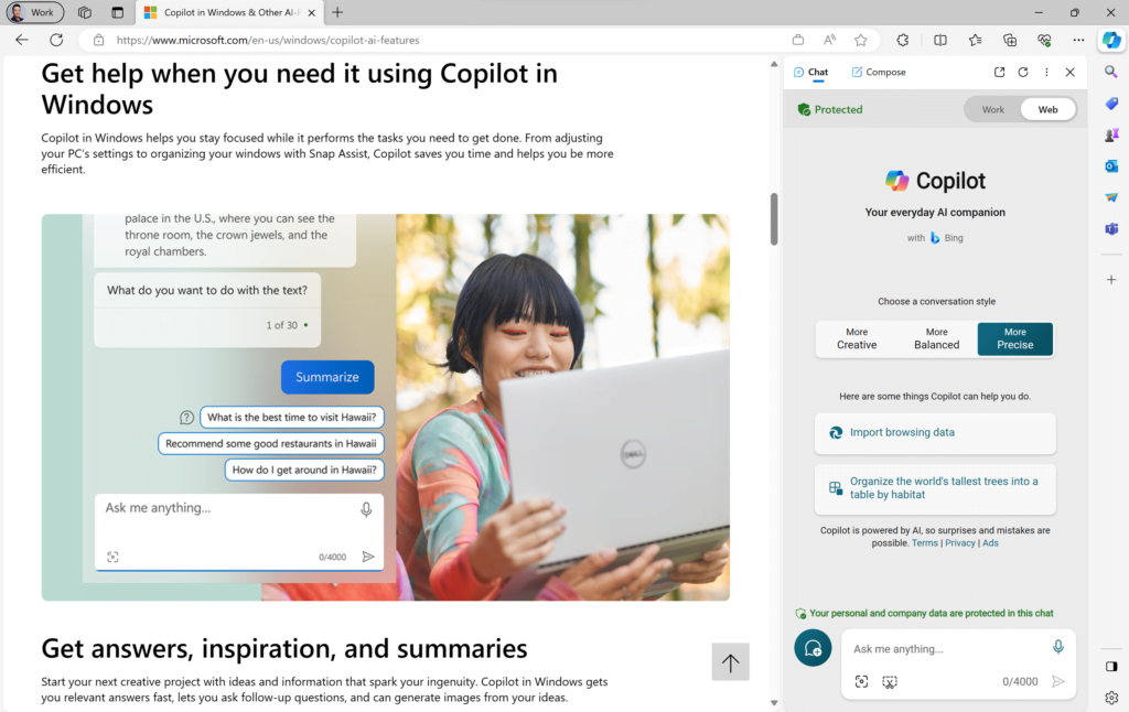 Cách sử dụng Copilot Edge và Copilot trên Windows 11