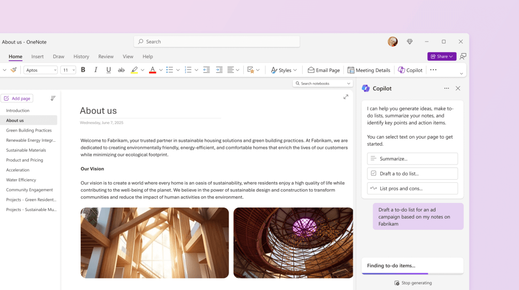 Hướng dẫn sử dụng Microsoft OneNote Copilot