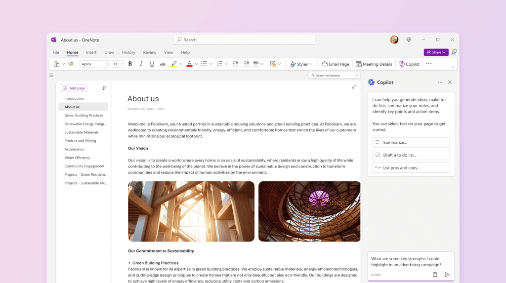 Hướng dẫn sử dụng Microsoft OneNote Copilot