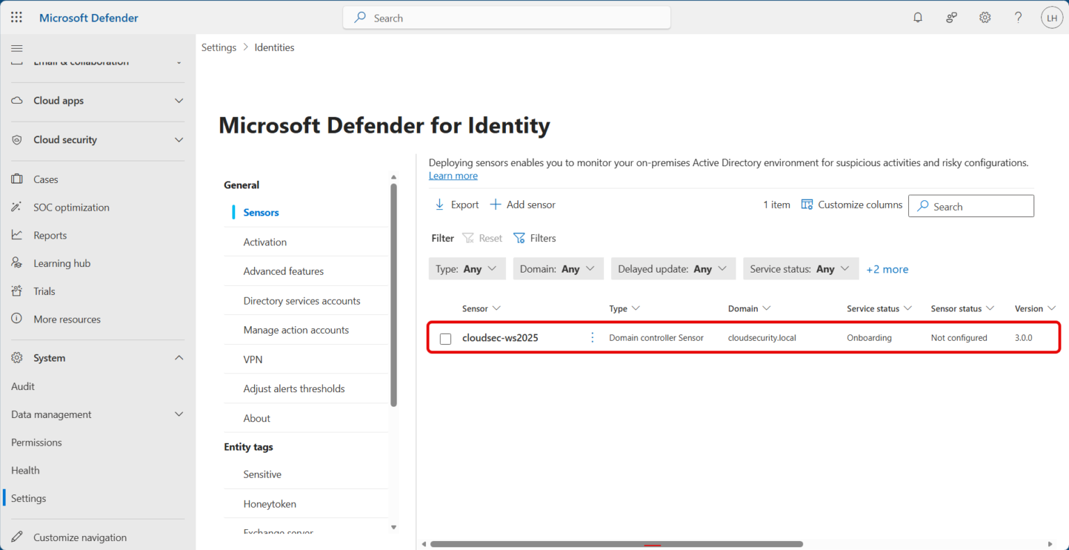 Triển khai Microsoft Defender for Identity (MDI) - Master Learning Hub